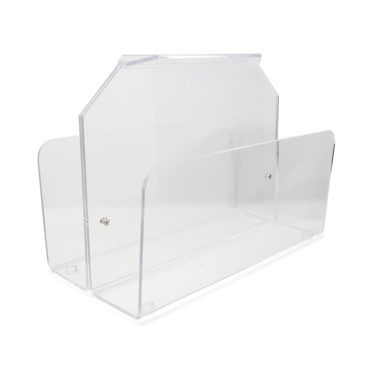 Vintage Lucite Magazine Rack For Sale at 1stDibs