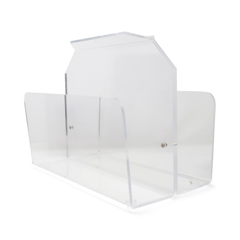 Vintage Lucite Magazine Rack For Sale at 1stDibs