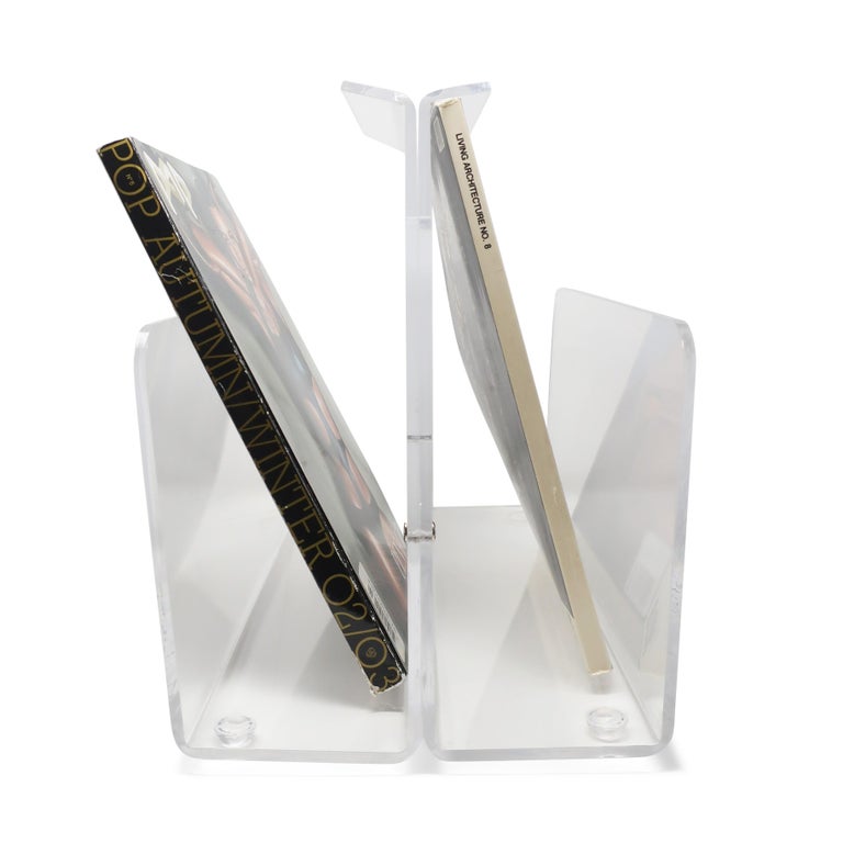 Vintage Lucite Magazine Rack For Sale at 1stDibs