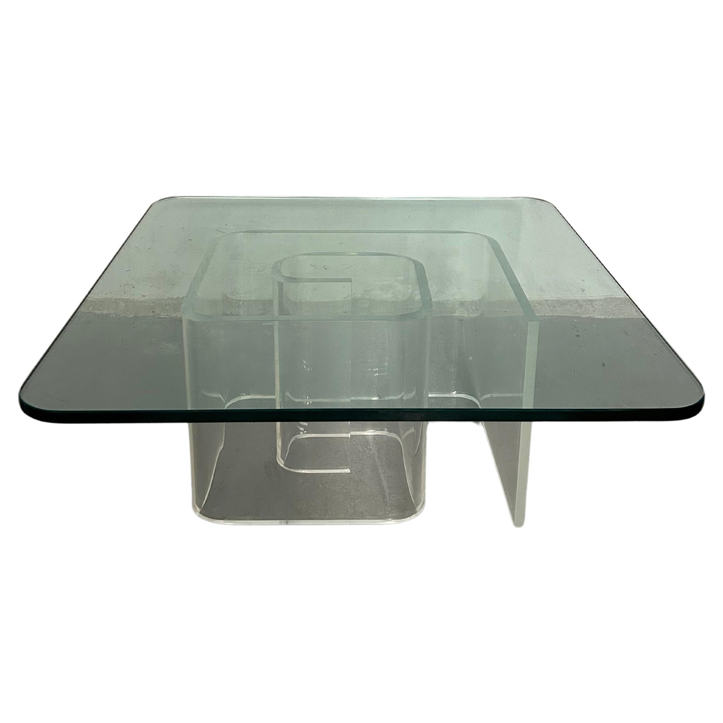 Vintage and Unusual, Heavy Duty Tubular Lucite Coffee Table For Sale at ...