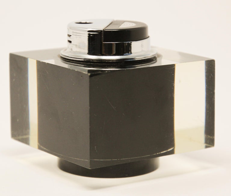 Vintage Lucite Square Retro Lighter, 1970 at 1stDibs