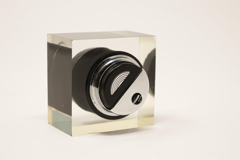 Vintage Lucite Square Retro Lighter, 1970 at 1stDibs