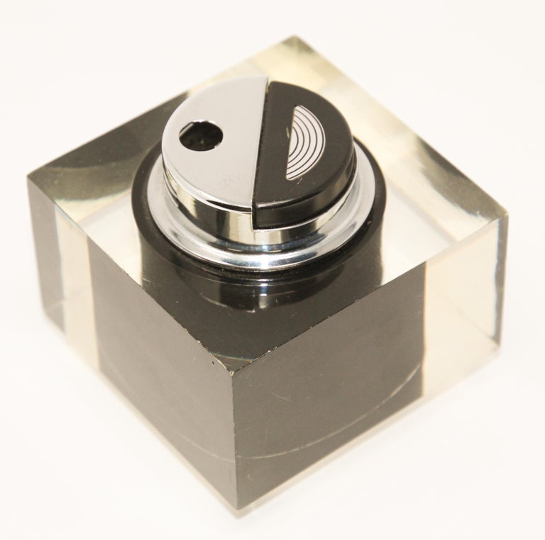 Vintage Lucite Square Retro Lighter, 1970 at 1stDibs