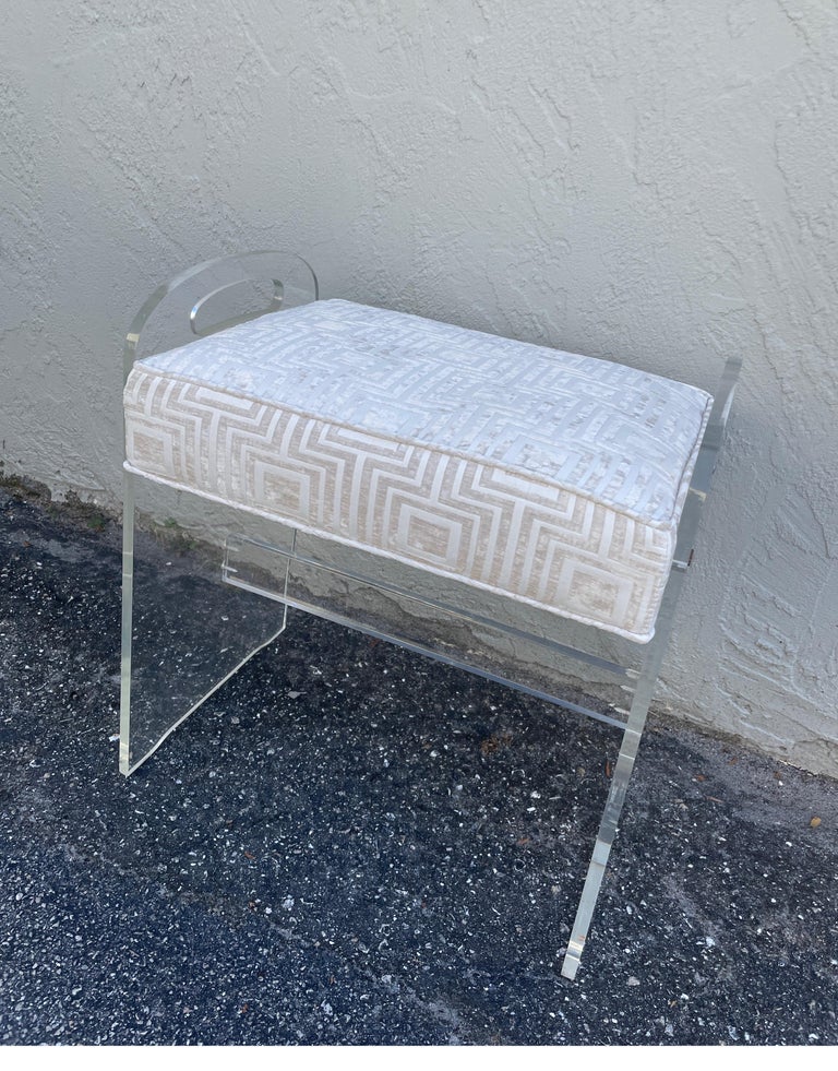 Vintage Lucite Stool by Charles Hollis Jones For Sale at 1stDibs