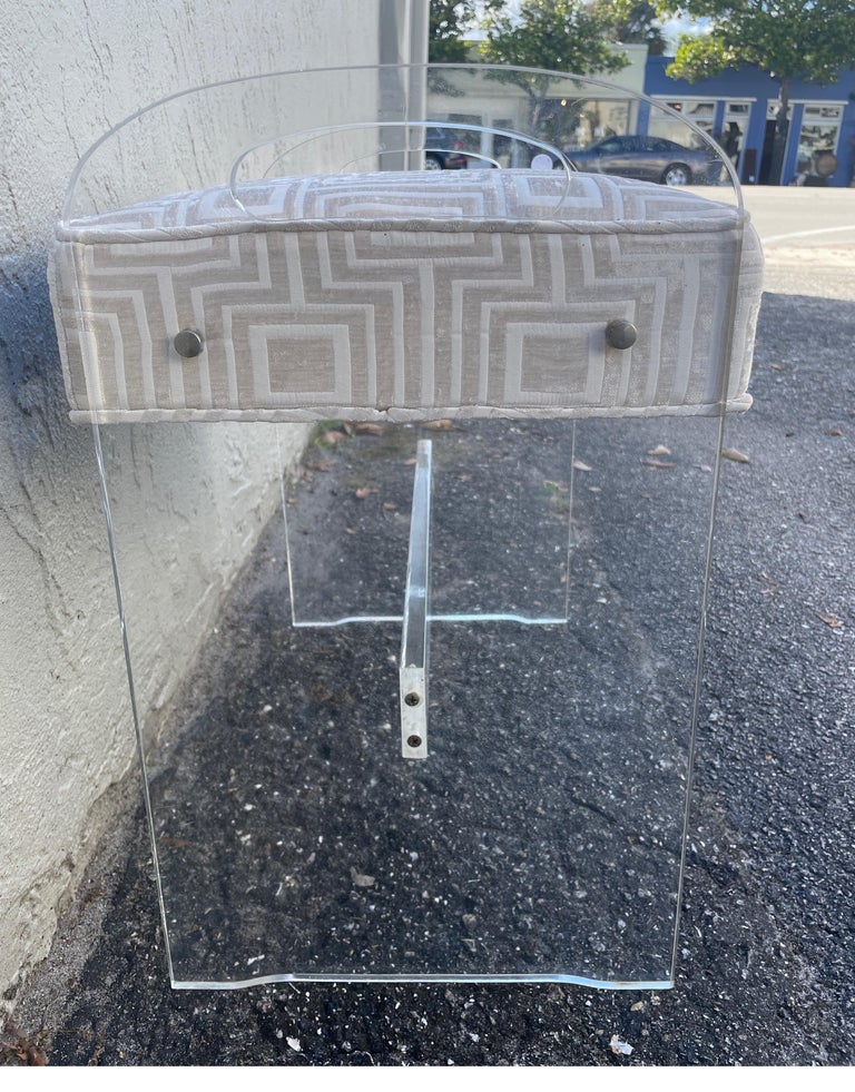 Vintage Lucite Stool by Charles Hollis Jones For Sale at 1stDibs