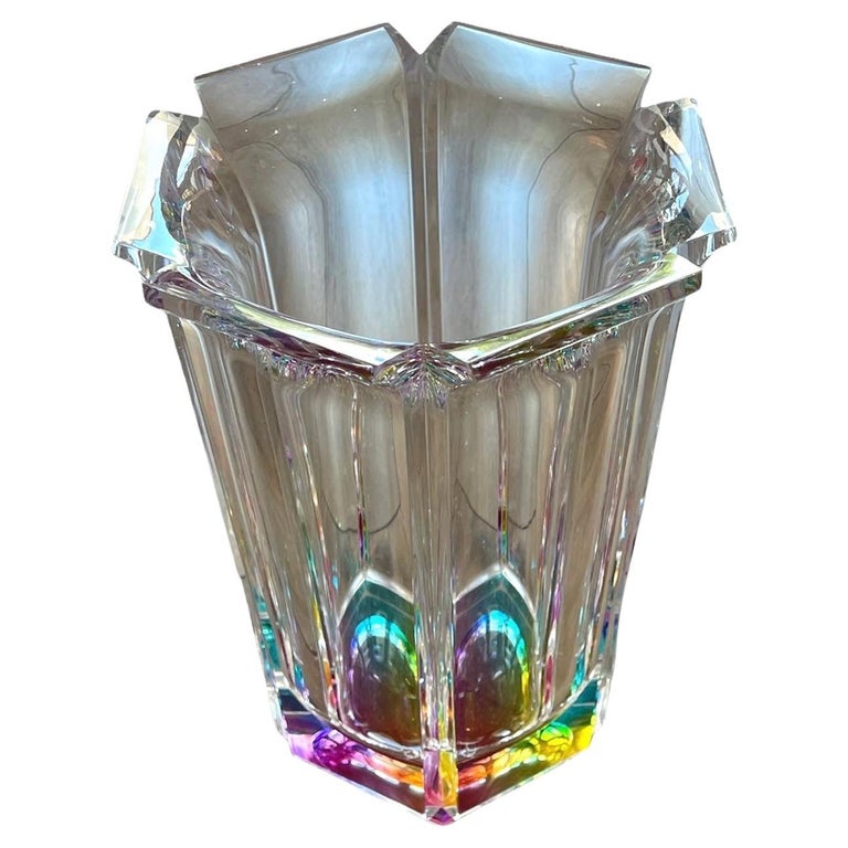 Vintage Lucite Vase with Vivid Colors For Sale at 1stDibs