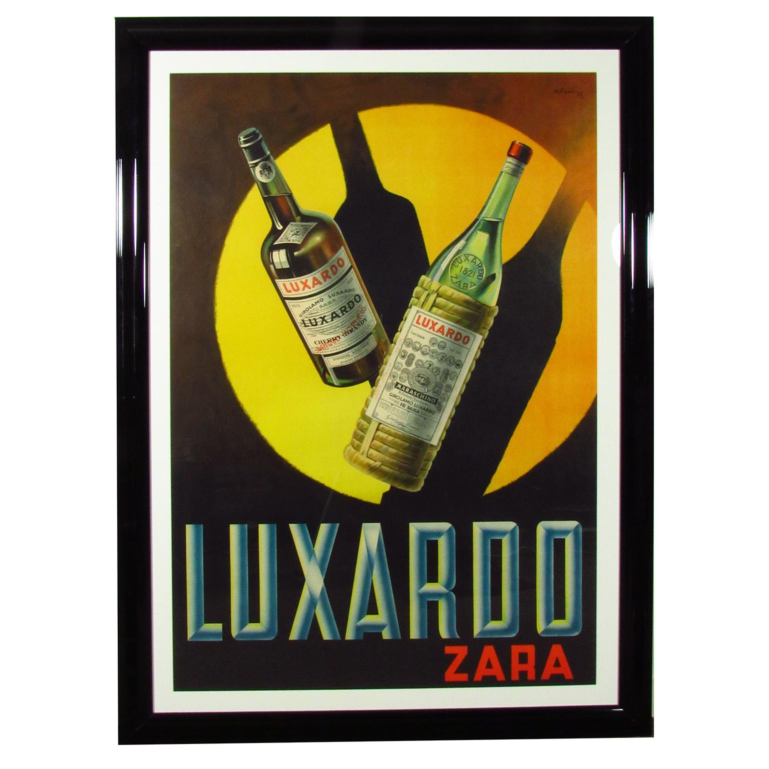 Vintage Luxardo Zara Advertising Poster by Alessandro Pomi For Sale at ...