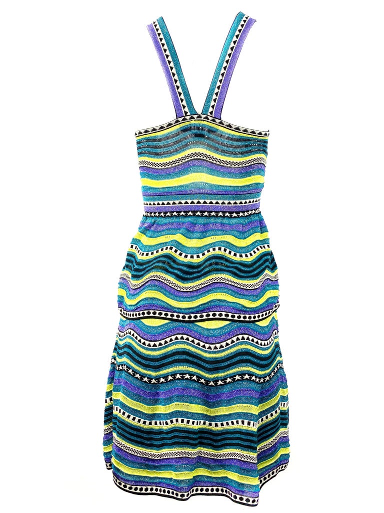 Vintage M MIssoni Multicolor Striped Knit Top and Skirt Set For Sale at 1stDibs | black knit ...