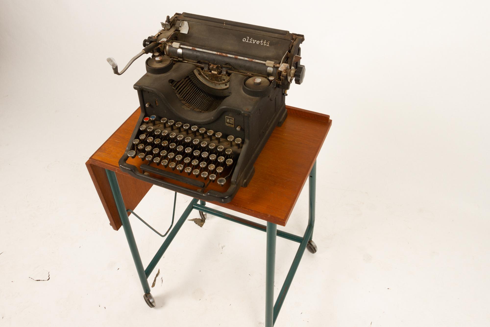Vintage M40 Typewriter from Olivetti, 1940s at 1stDibs | olivetti m40 ...