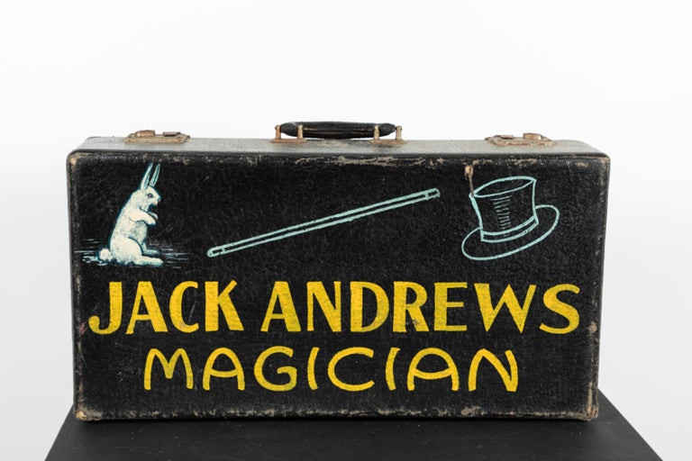 Vintage Magician Magic Suitcase Hand Painted Folk Art For Sale at ...