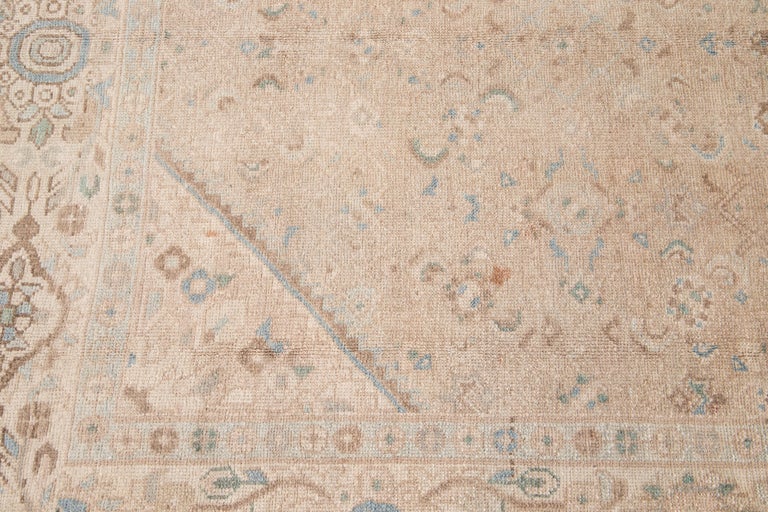 Vintage Mahal with Muted Neutral Tones Wool Rug. 5'1"x10'6" For Sale at ...