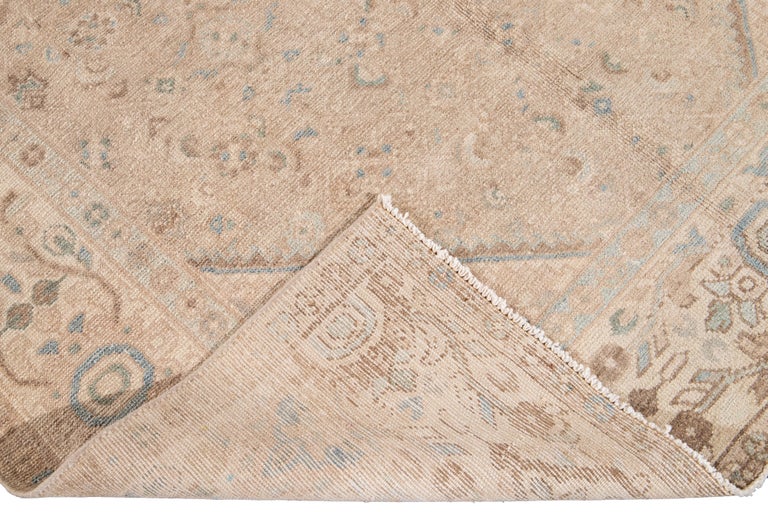 Vintage Mahal with Muted Neutral Tones Wool Rug. 5'1"x10'6" For Sale at ...