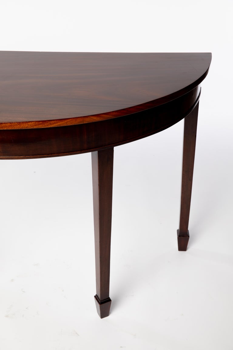Vintage Mahogany Demilune Table on Spade Feet For Sale at 1stDibs ...