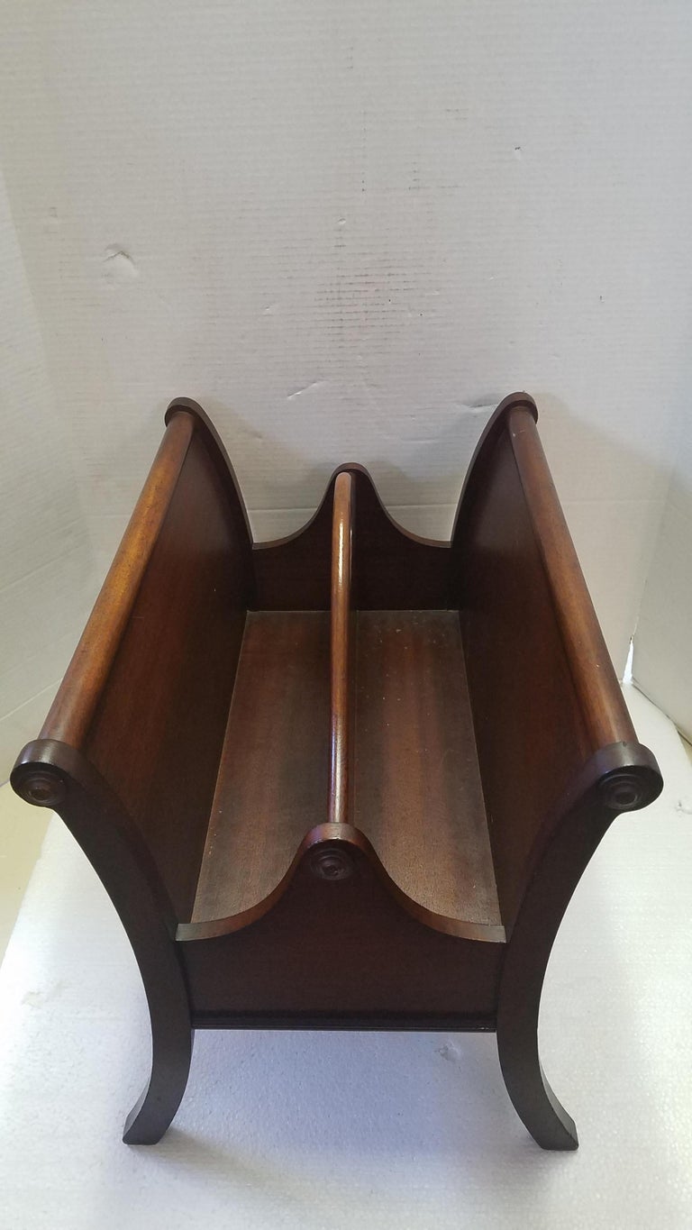Vintage Mahogany Magazine Holder For Sale at 1stDibs