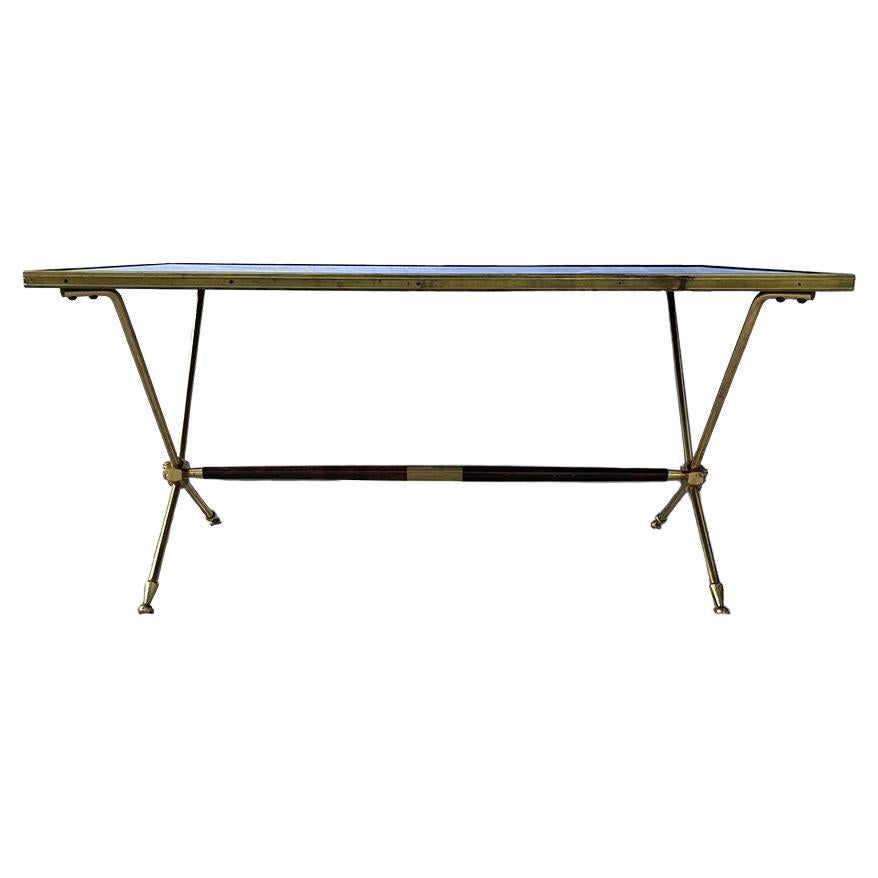 Ming Style Coffee/Cocktail Table with Faux Alligator Vinyl Upholstery ...