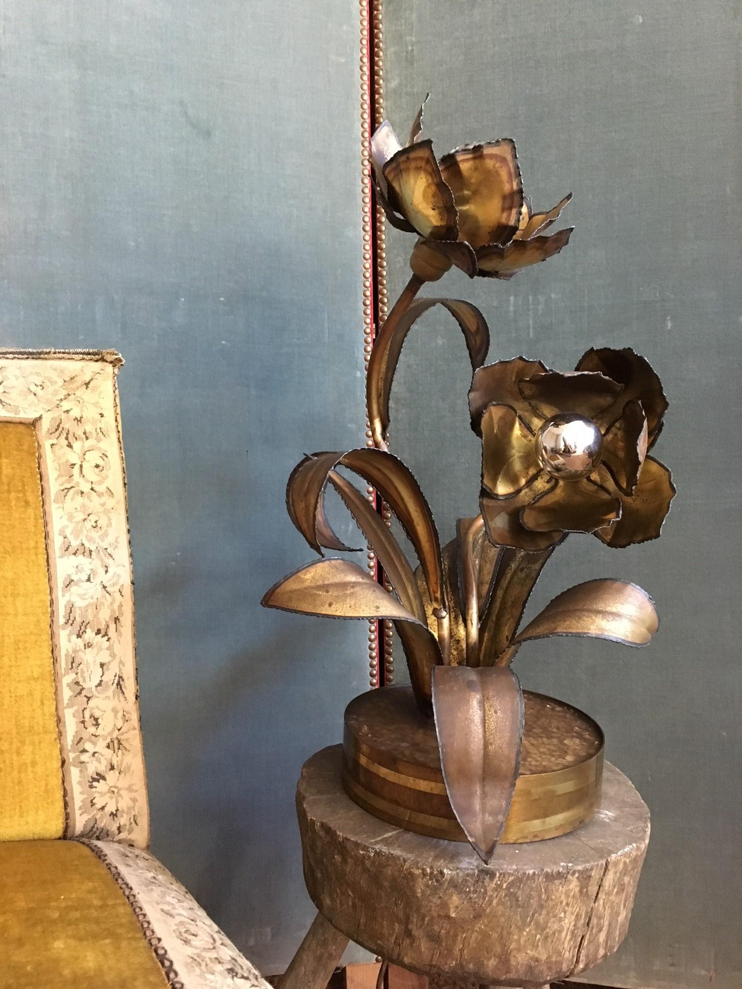 Vintage Maison Jansen Rose Table Lamp in Brass at 1stDibs | maison ...