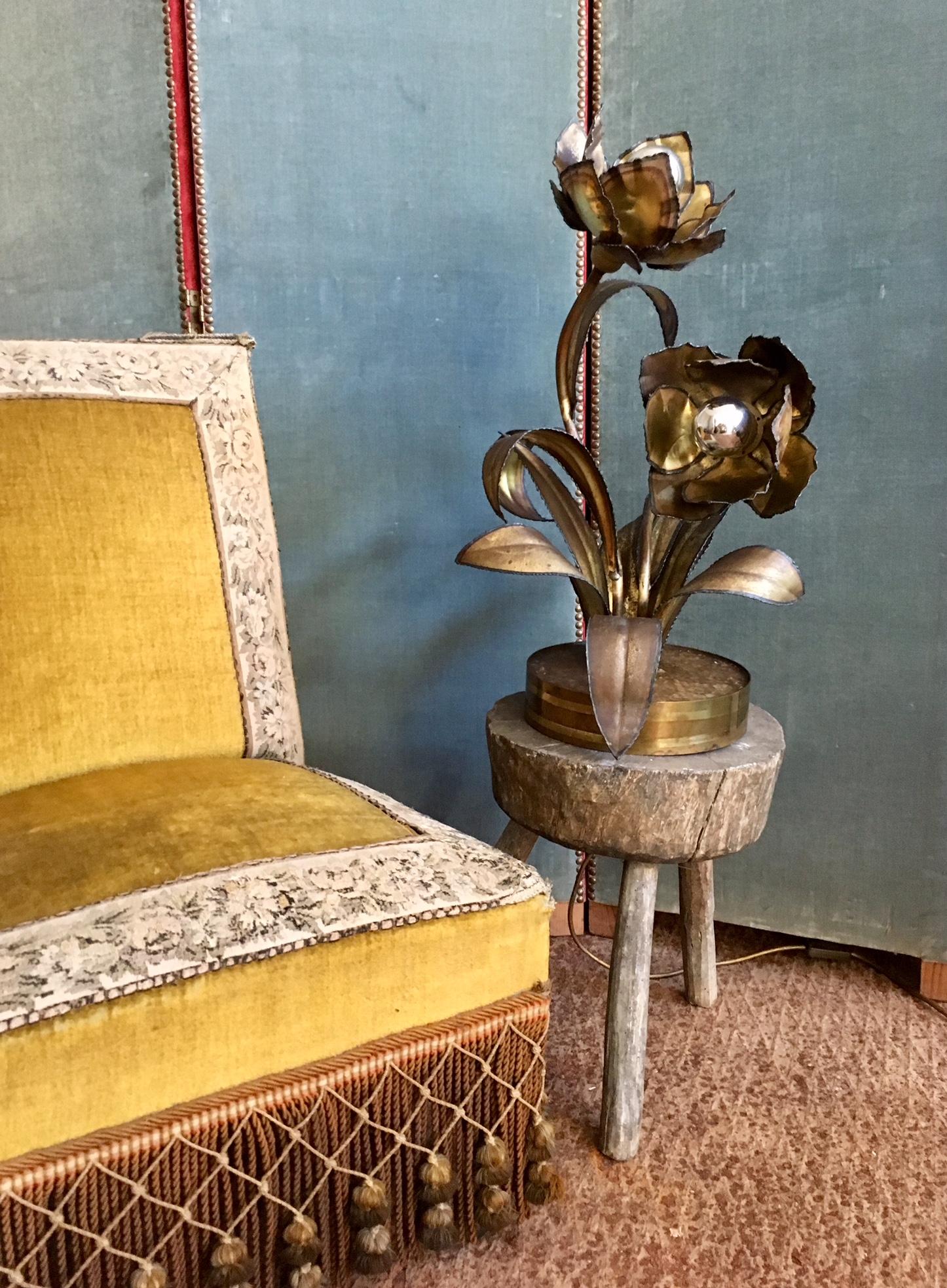 Vintage Maison Jansen Rose Table Lamp in Brass at 1stDibs | maison ...