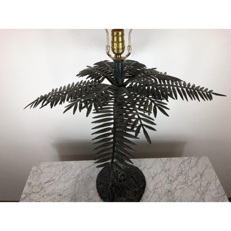 MAITLAND SMITH Monkeys Climbing Palm Tree Bronze Lamp For Sale at ...