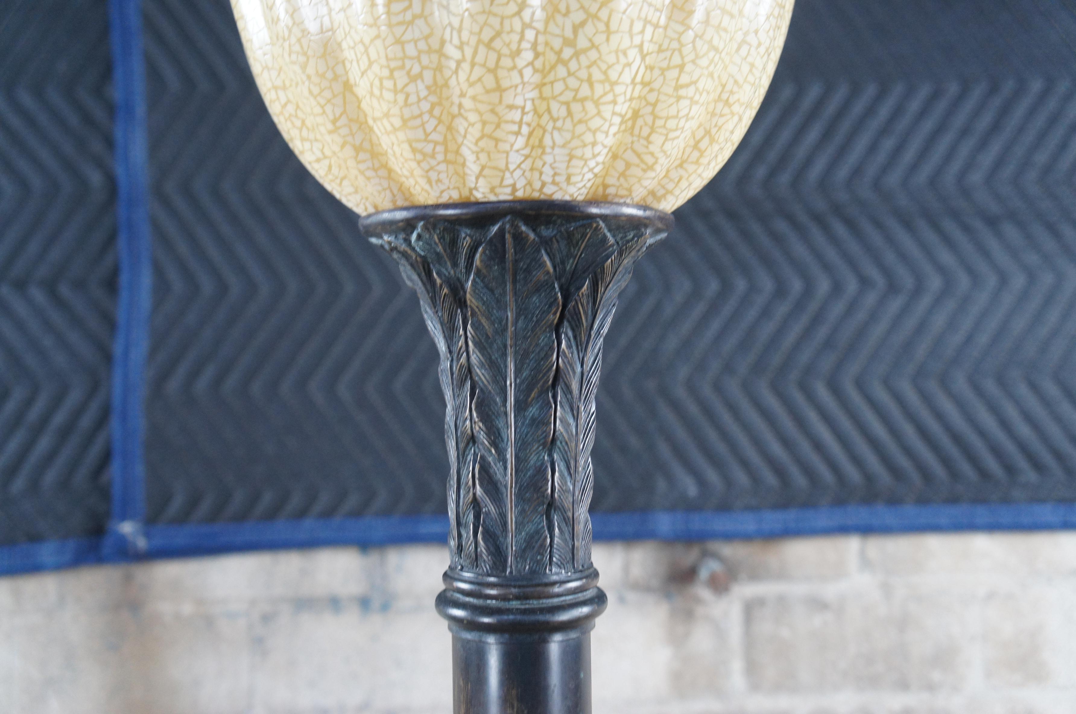Vintage Maitland Smith Neoclassical Metal Tessellated Shell Torchiere ...