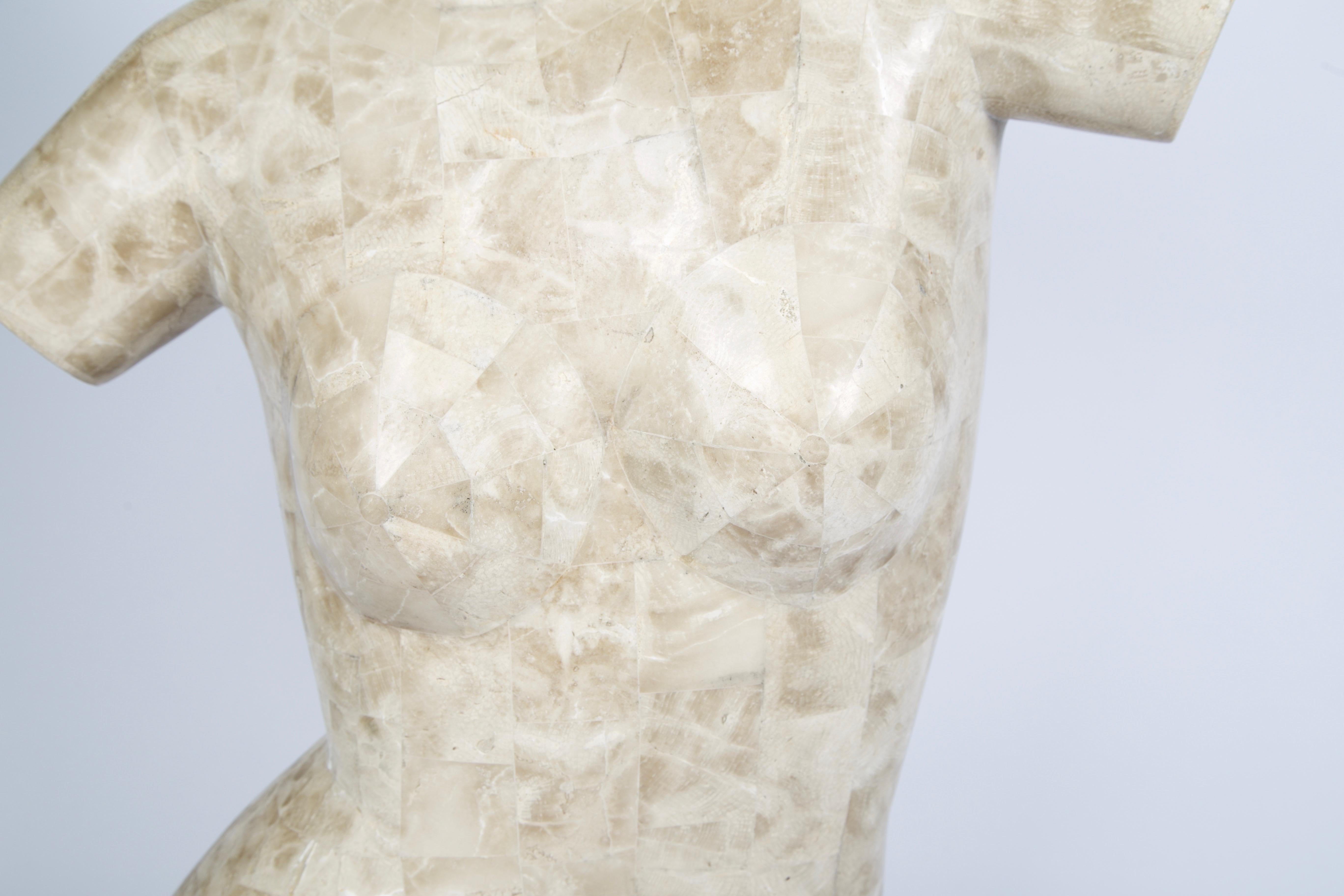 Vintage Maitland-Smith Tessellated Female Torso Bust at 1stDibs ...