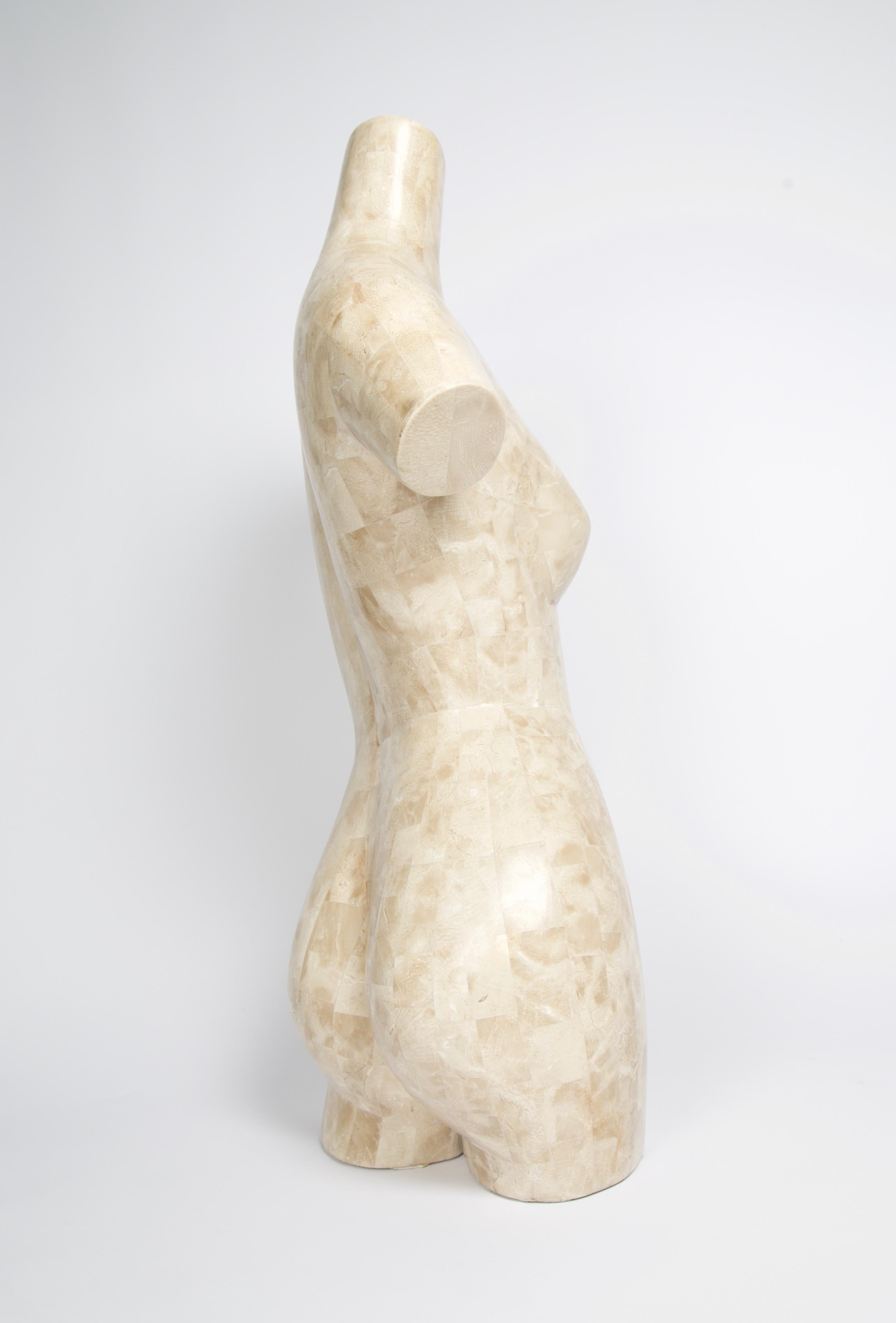 Vintage Maitland-Smith Tessellated Female Torso Bust at 1stDibs ...