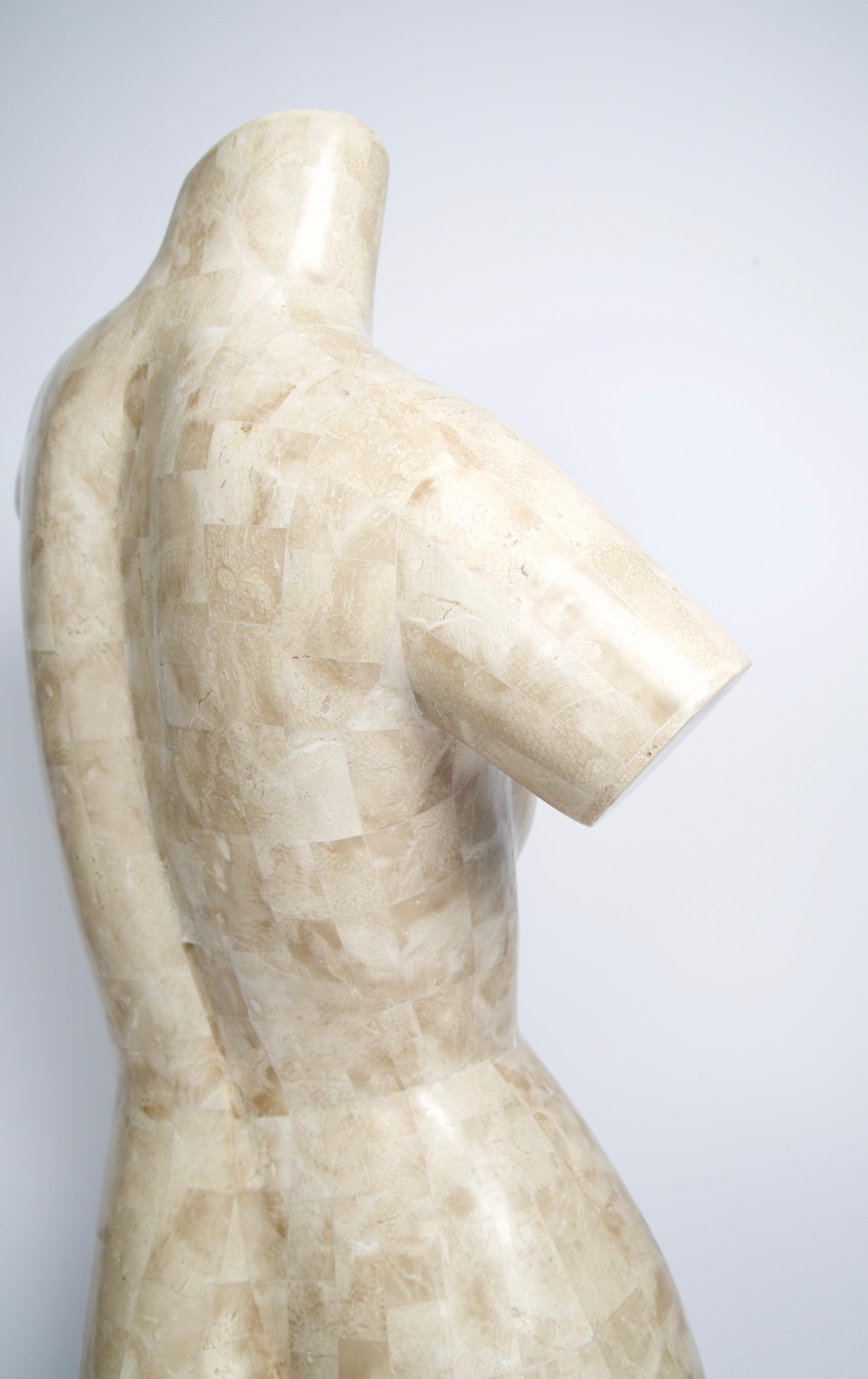 Vintage Maitland-Smith Tessellated Female Torso Bust at 1stDibs ...