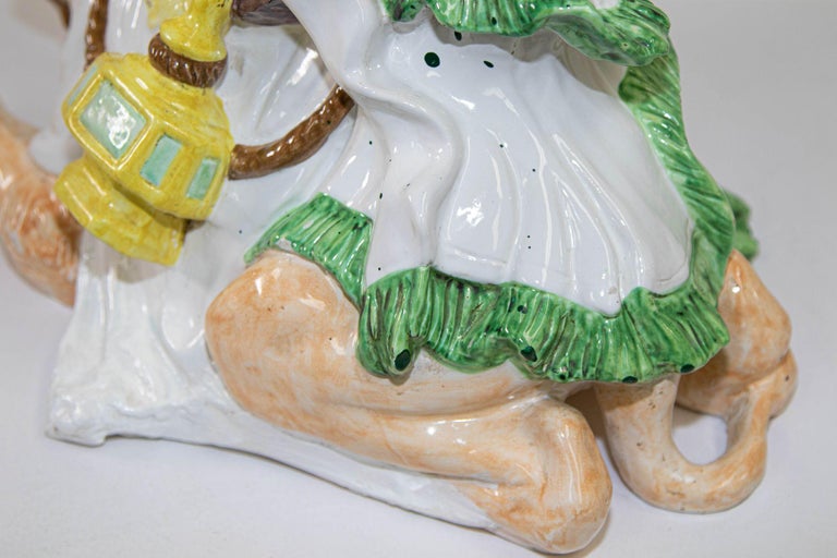 Vintage Majolica Italy Camel Meiselman Sculpture For Sale at 1stDibs