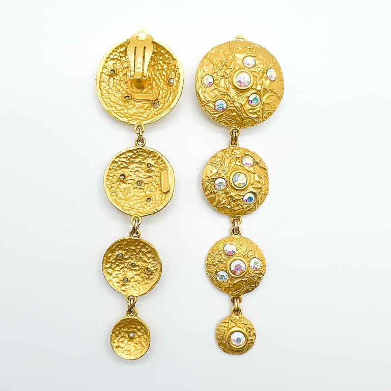 Vintage Malcolm Morris Design Tiered Earrings 1990s For Sale at 1stDibs