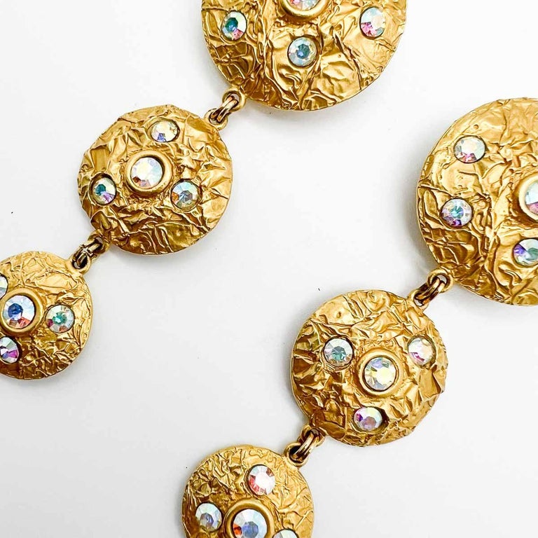 Vintage Malcolm Morris Design Tiered Earrings 1990s For Sale at 1stDibs