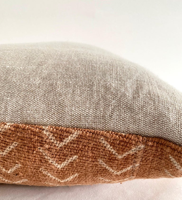 Vintage Mali Cloth African Mudcloth Pillow with Down Feather Insert at ...