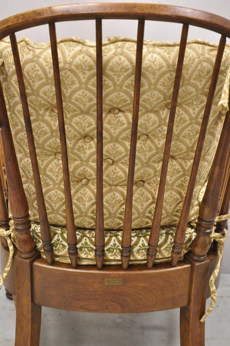 Vintage Maple Wood Bowed Windsor Fan Back Colonial Lounge Arm Chair For ...