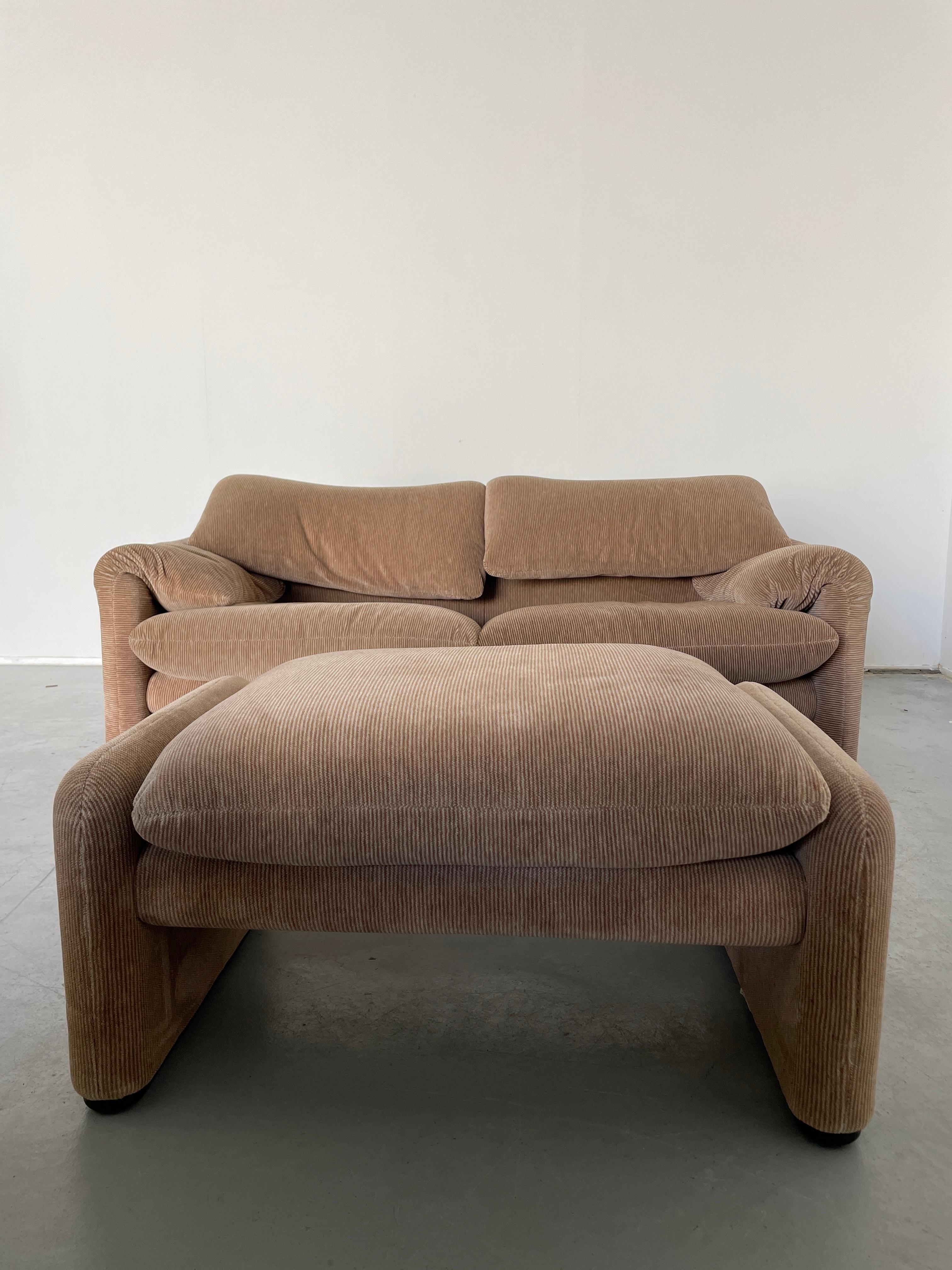 Vintage 'Maralunga' Ensemble Set by Vico Magistretti for Cassina, 1970s ...