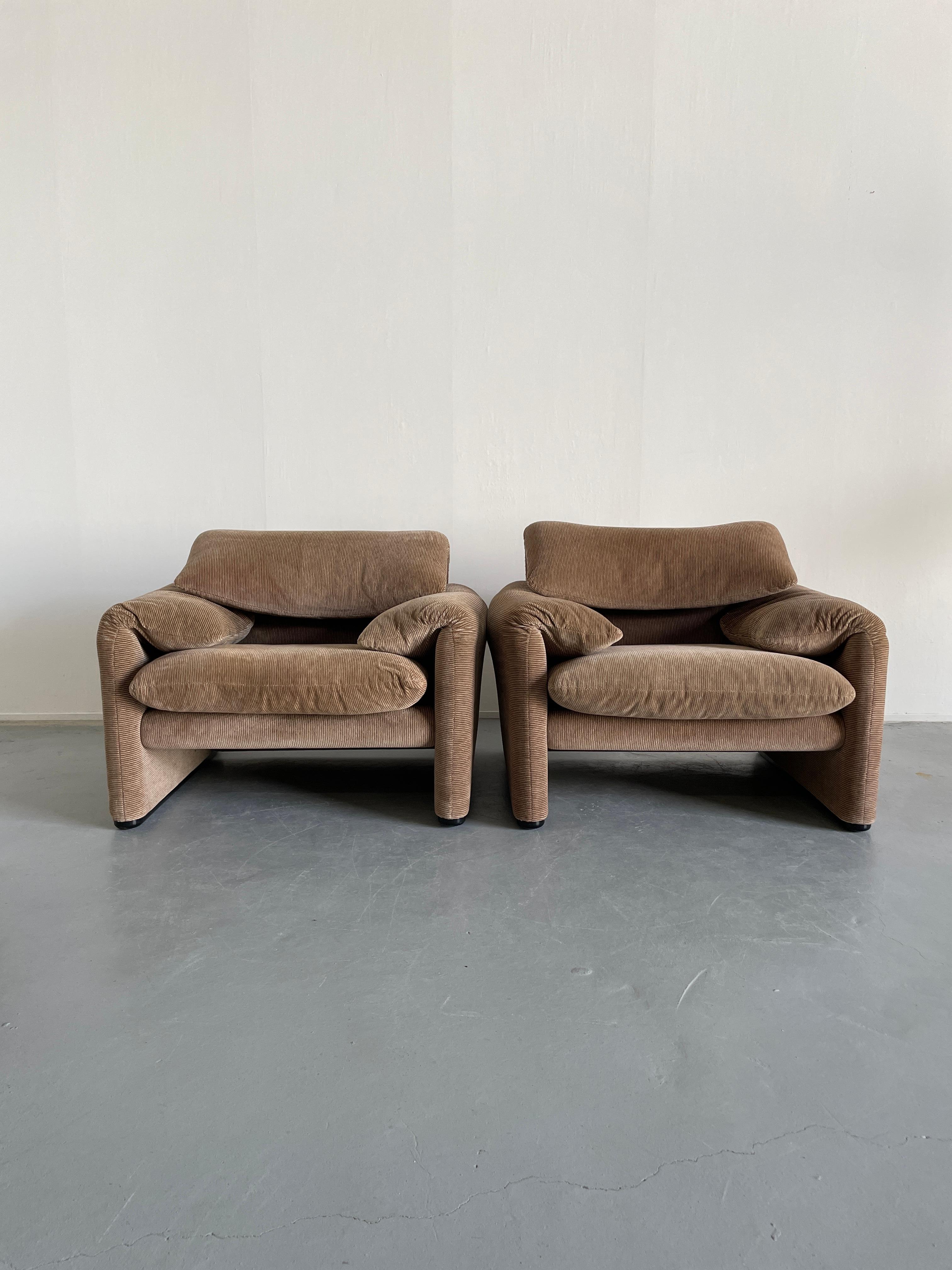 Vintage 'Maralunga' Ensemble Set by Vico Magistretti for Cassina, 1970s ...