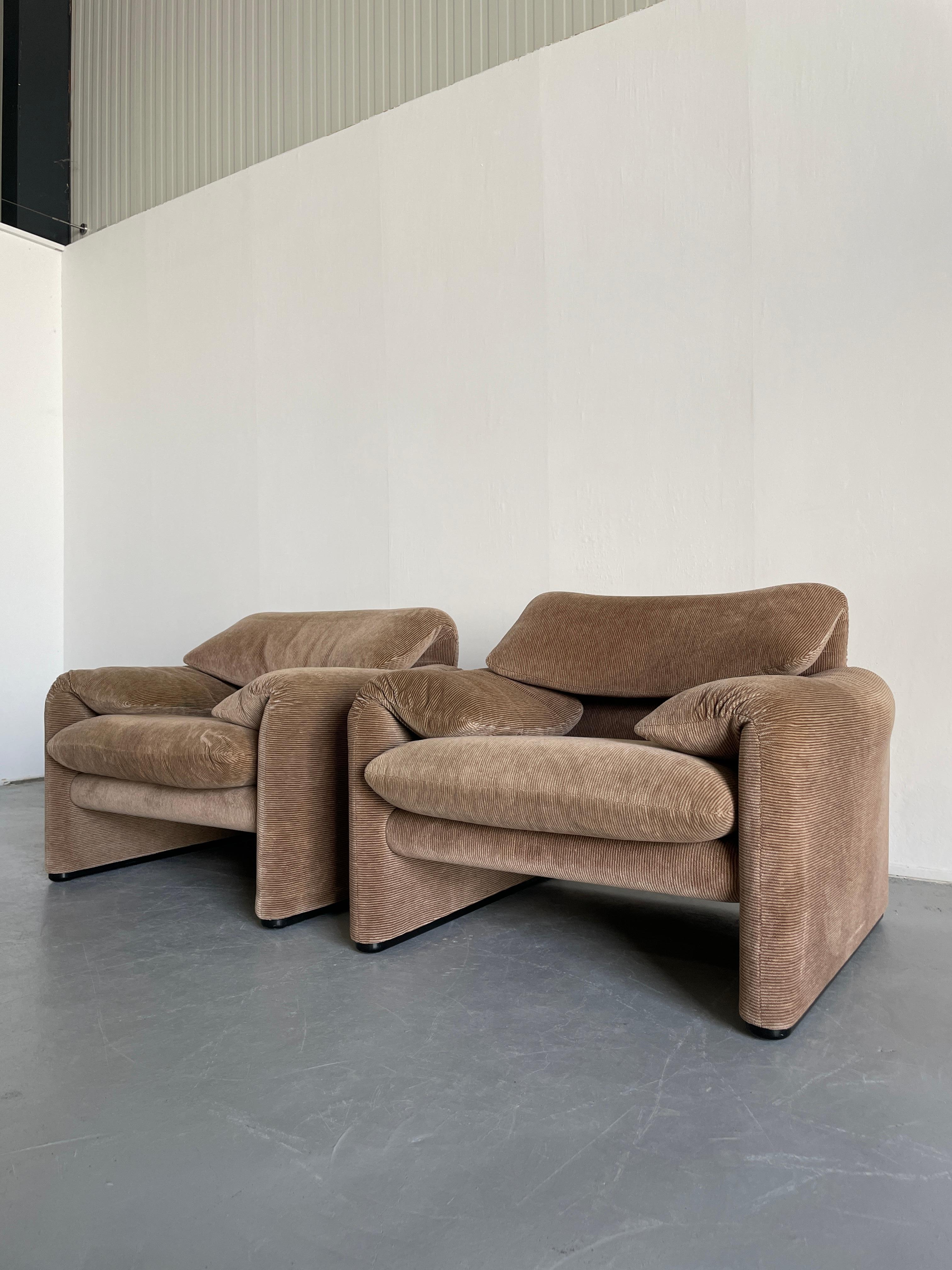 Vintage 'Maralunga' Ensemble Set by Vico Magistretti for Cassina, 1970s ...