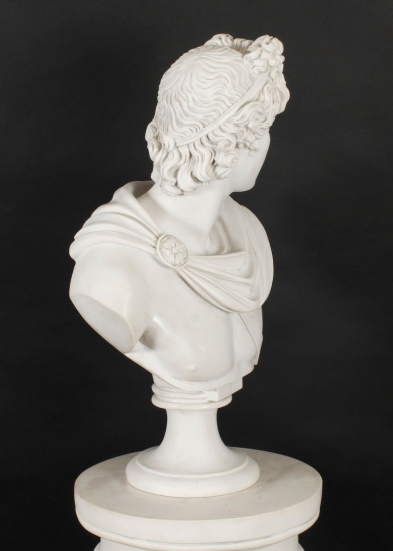 Vintage Marble Bust of Greek God Apollo 20th C For Sale at 1stDibs