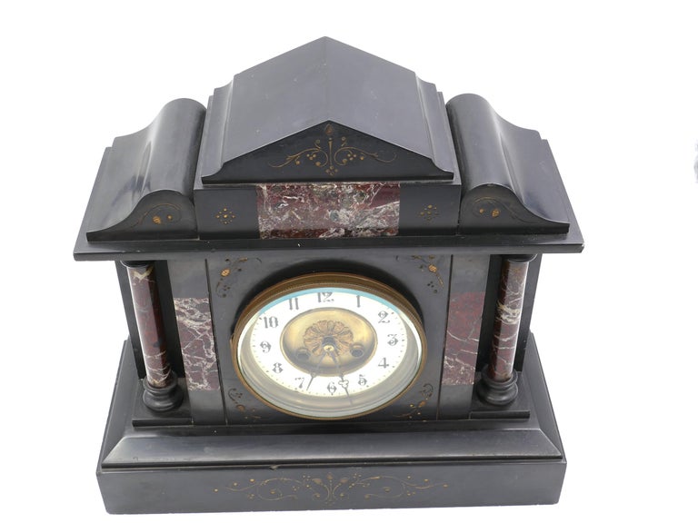 Vintage Marble Mantel Clock, France, Early 20th Century at 1stDibs ...