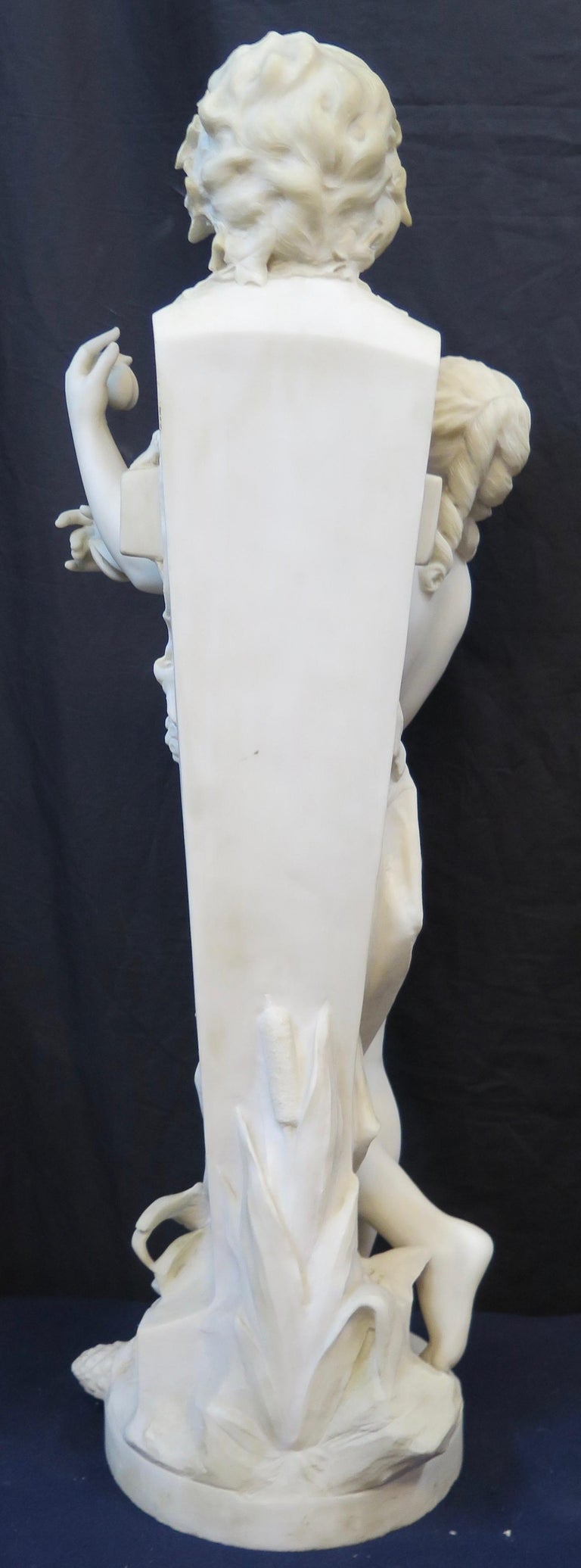 Vintage Marble Sculpture of Bacchus and a Nymph at 1stDibs