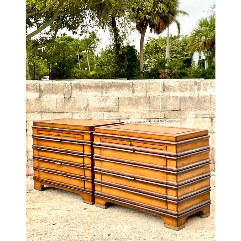 Vintage Marge Carson Nightstands, a Pair at 1stDibs