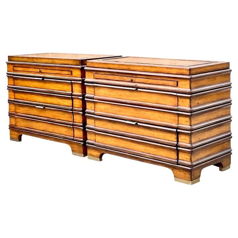 Vintage Marge Carson Nightstands, a Pair at 1stDibs