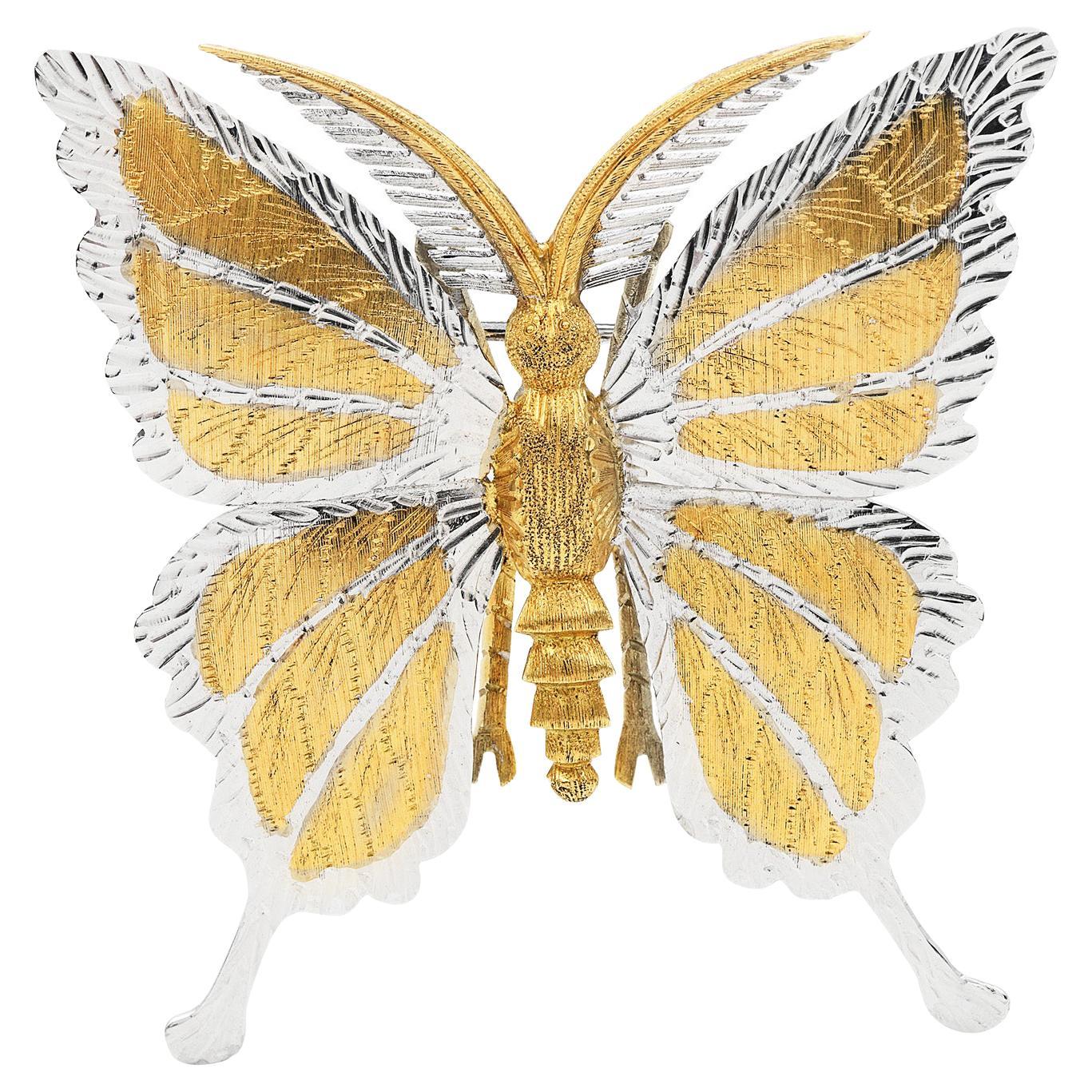 M. BUCCELLATI Gold Butterfly Pin at 1stDibs