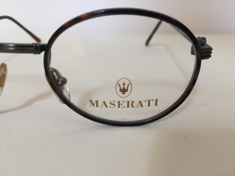 Vintage Maserati Eyeglasses Titanium Black For Sale at 1stDibs