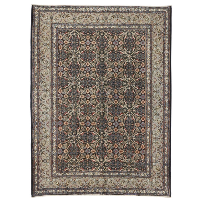 Vintage Mashhad Persian Rug with Victorian Baroque Style For Sale at ...