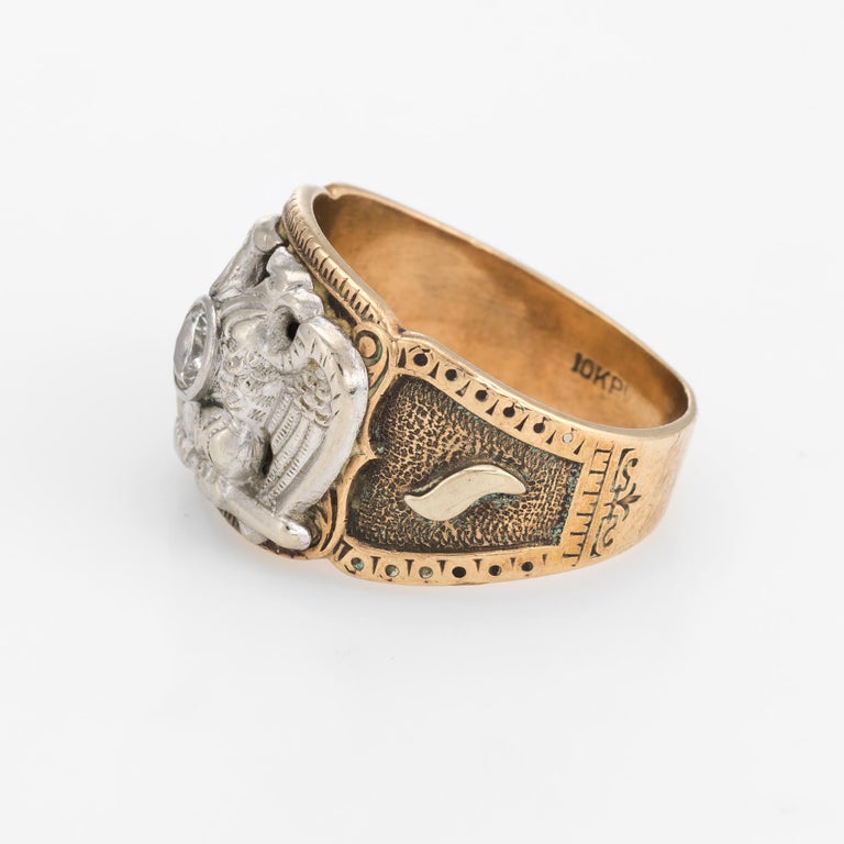 Vintage Masonic 32nd Degree Ring Scottish Rite Diamond Fraternal ...