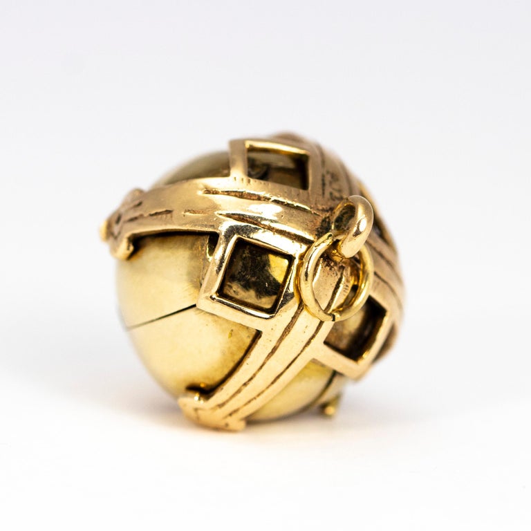 Vintage Masonic 9 Carat Gold Orb Pendant at 1stDibs
