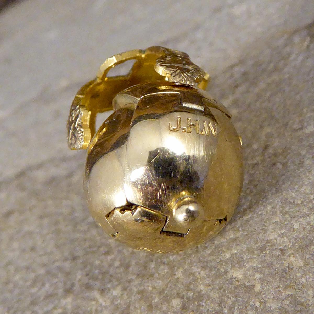 Vintage Masonic Orb Folding Out Pendant in Gold and Silver at 1stDibs ...