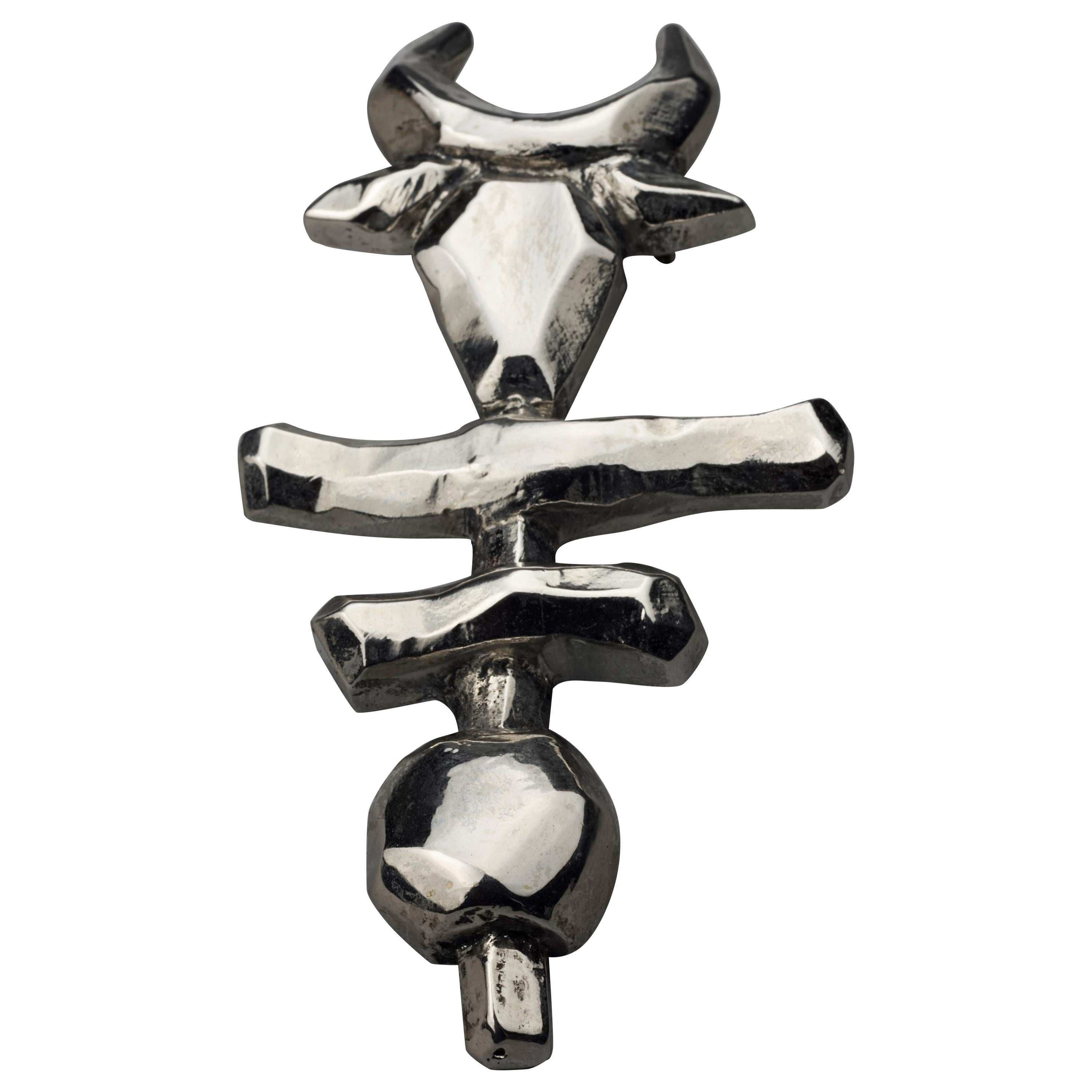 Christian Lacroix Vintage Massive Gold Toned Mirrored Abstract Sun ...