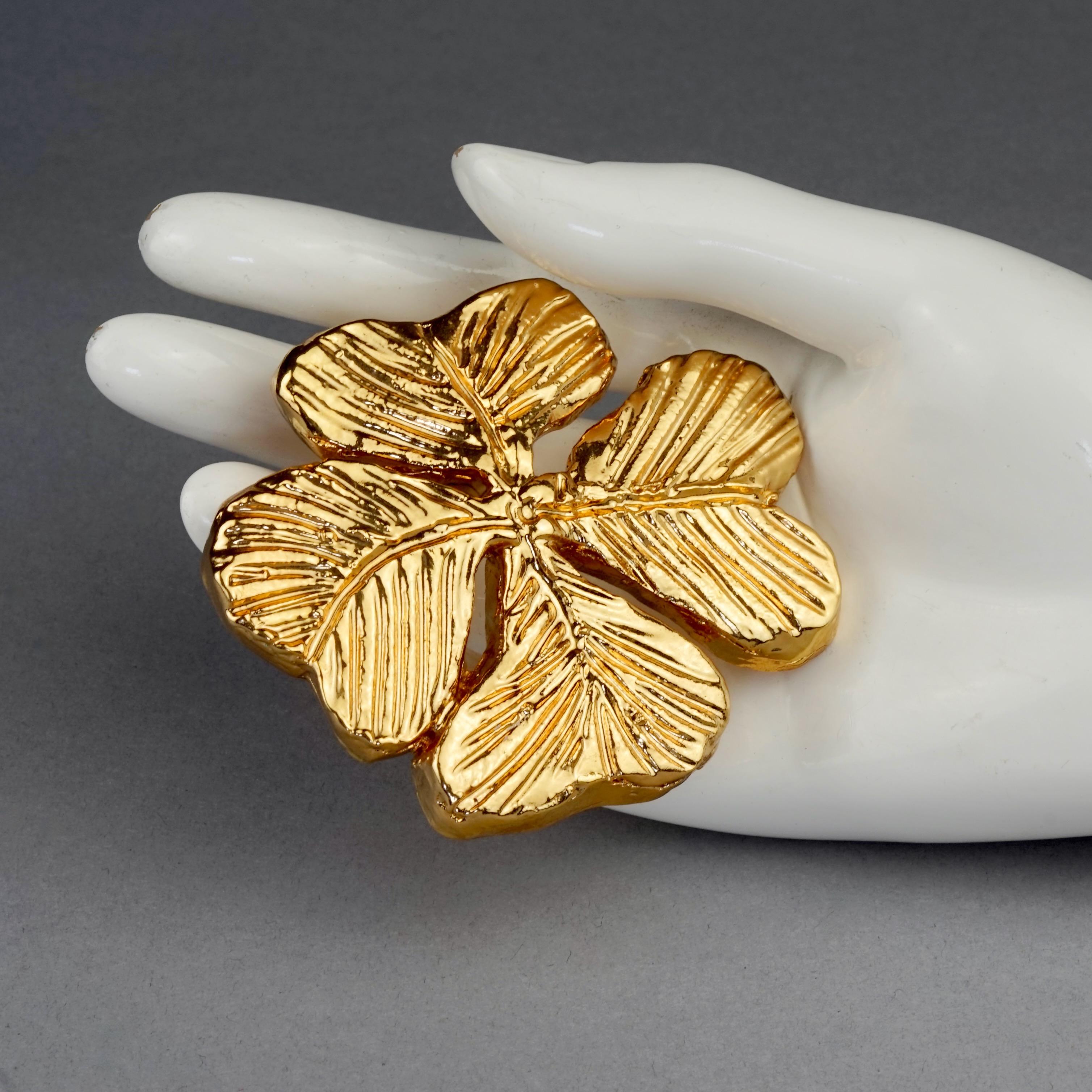 Vintage Massive CHRISTIAN LACROIX Four Leaf Clover Brooch For Sale at ...