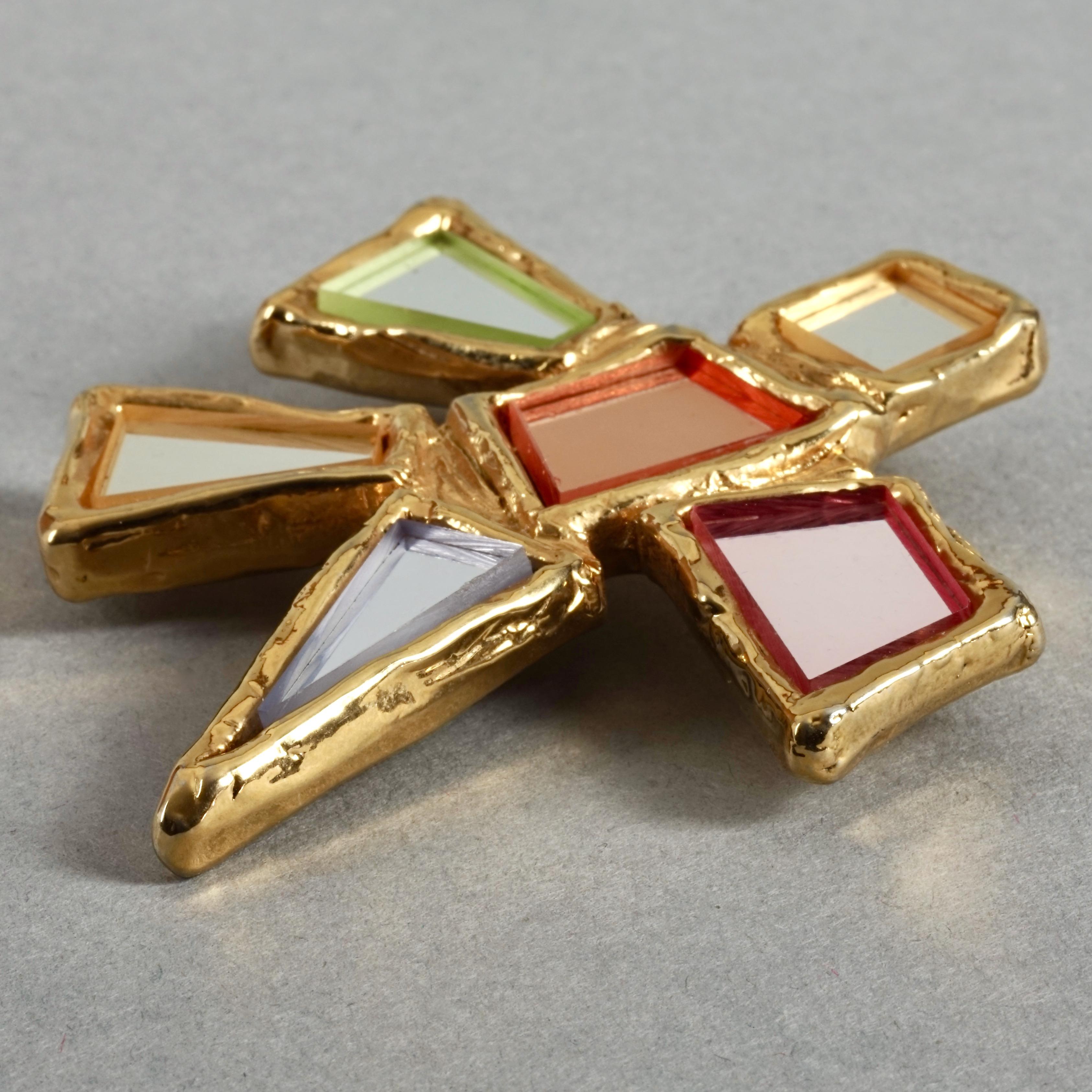 Vintage Massive CHRISTIAN LACROIX Geometric Mirror Star Brooch For Sale ...