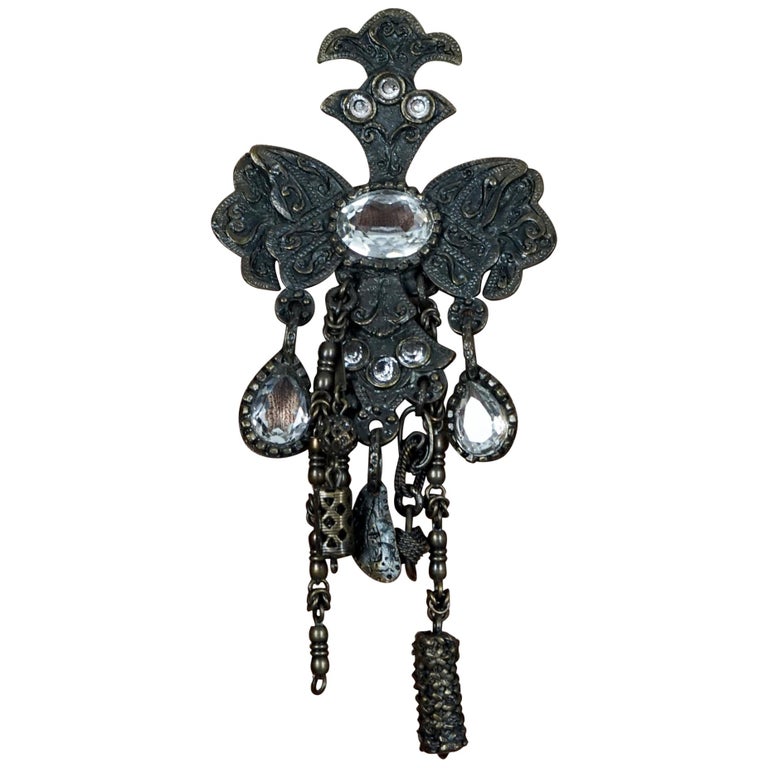 Vintage Massive CHRISTIAN LACROIX Gothic Brutalist Charm Brooch For ...