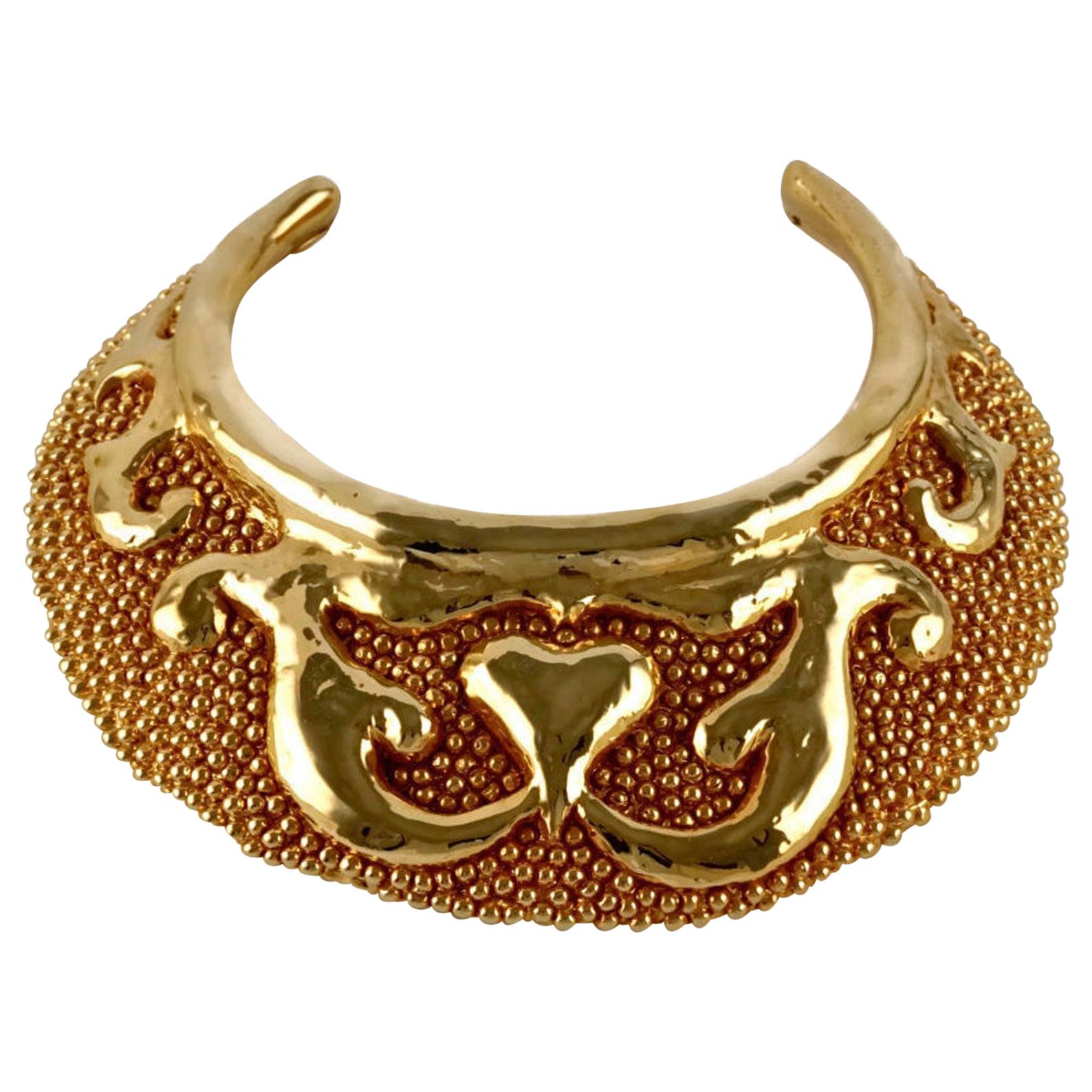 Vintage Massive CHRISTIAN LACROIX Mogul Stylize Rigid Choker Necklace ...
